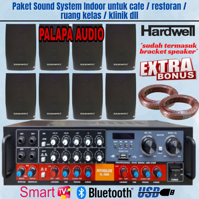 Jual Paket Sound System Indoor Cafe / Resto Hardwell 8 Speaker ( Luxury ...