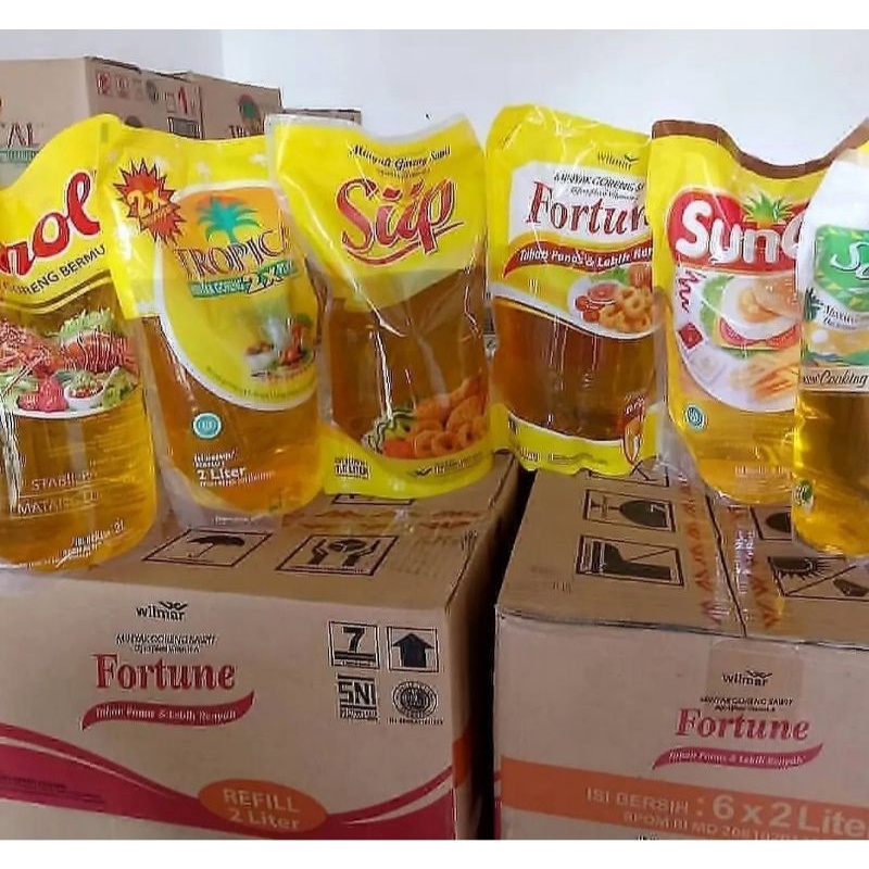 Jual Minyak Goreng 2 Liter Bening 5x penyaringan Minyak goreng RANDOM MEREK No REQUEST 2 liter ...