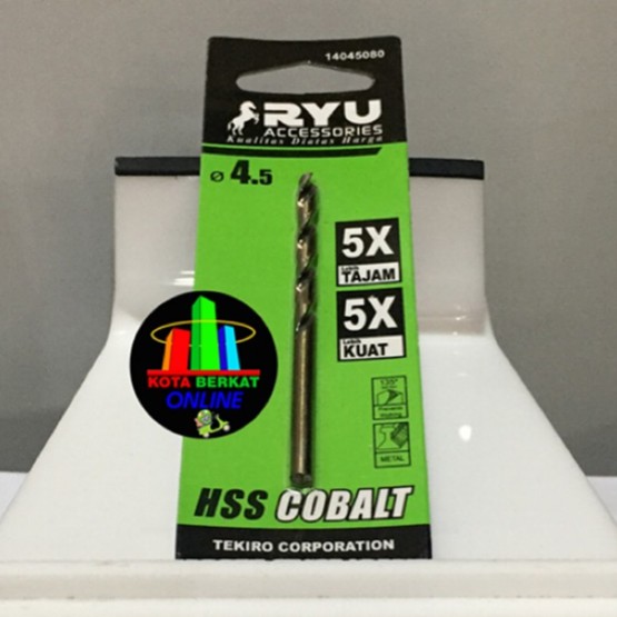 Jual MATA BOR BESI RYU HSS COBALT 4,5mm | Shopee Indonesia