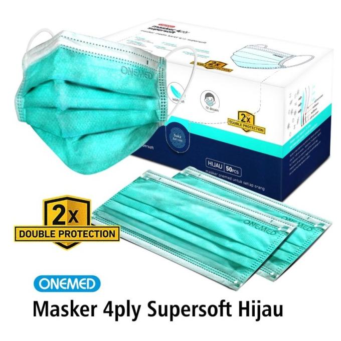 Jual ONEMED - Masker Surgical Double Filter 4 Ply Earloop SUPERSOFT ...