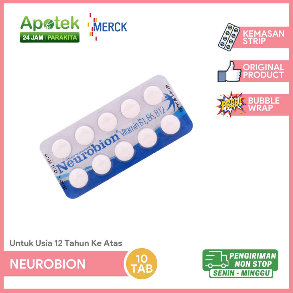 Jual Neurobion/ Neurobion Forte Suplemen Vitamin Saraf/ Neurotropik ...