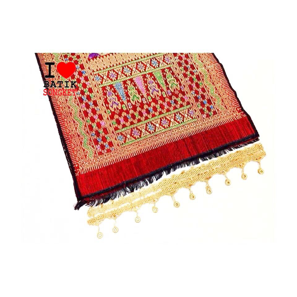 Jual ronce emas renda rumbai bordir songket palembang tenun | Shopee ...