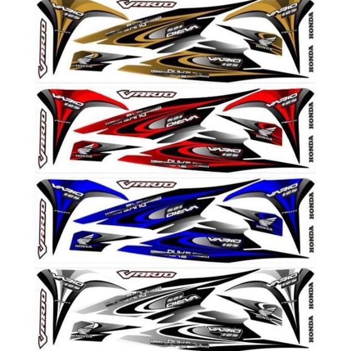 Jual STIKER VARIO 125 TECHNO CBS race racing top stiker motor VARIO ...