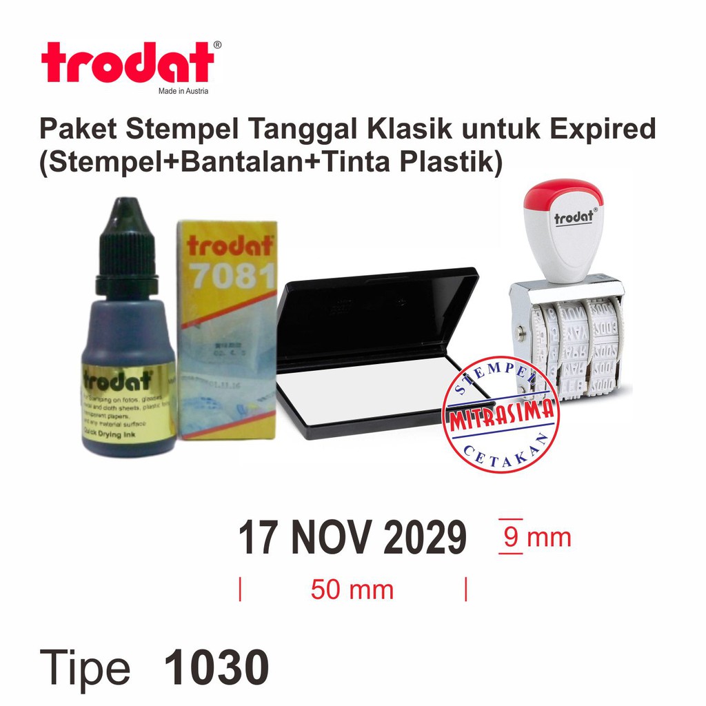 Jual Stempel Tanggal + Bantalan + Tinta untuk Expired / Kadaluwarsa ...