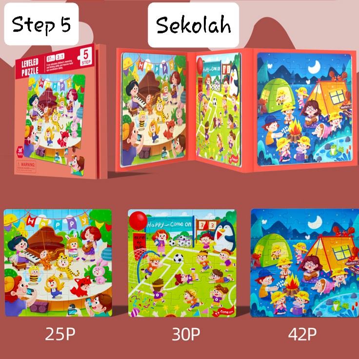 Jual [tma] Buku Puzzle Magnet 3 in 1 Dengan 5 Step Variasi / Booklet Magnetic Puzzle 3 in 1 ...