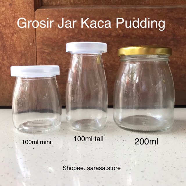 Jual Grosir Jar Toples Kaca Pudding Mini 100ml 200ml Dessert Wadah Kue ...