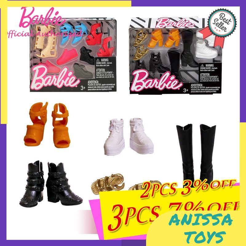 Jual Boneka Barbie Set Original Barbie Girl Doll Accessories Shoes Set ...
