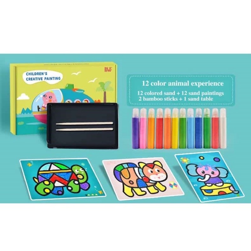 Jual Children's Creative Painting Sand Art Box Small Mainan Mewarnai ...