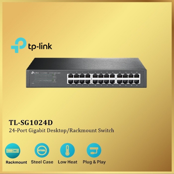Jual Tp-link TL-SG1024D 24 Port Gigabit Desktop Rackmount Switch ...