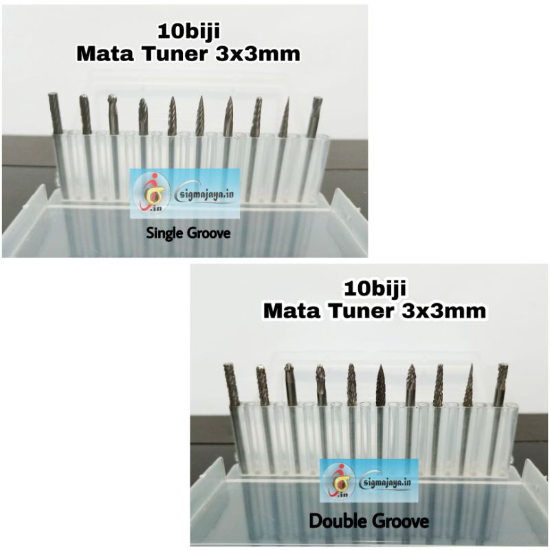 Jual Mata tuner carbide burrs 3x3mm 1set/10pcs | Shopee Indonesia