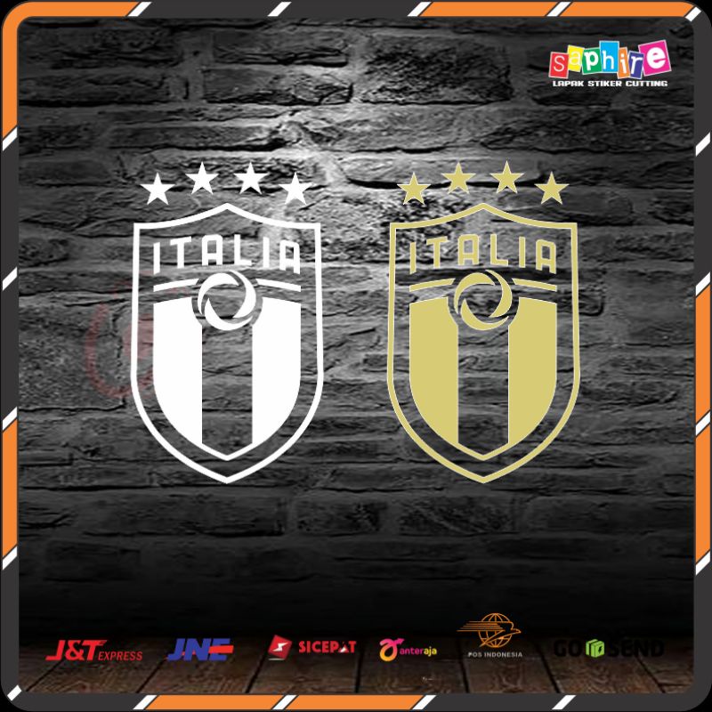 Jual Stiker Cutting Logo Bola Timnas Italia 1warna | Shopee Indonesia