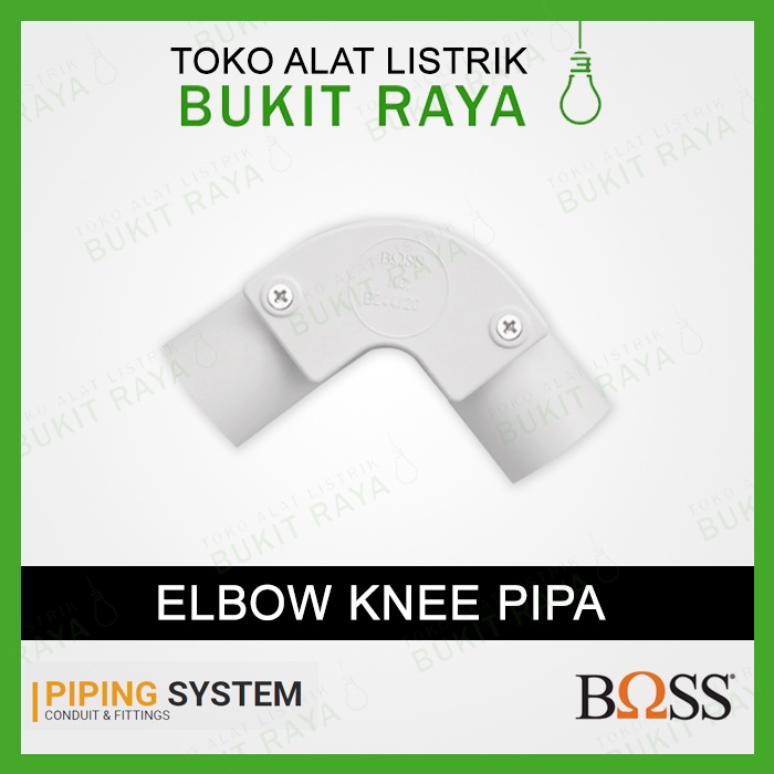Jual BOSS Elbow / L Bow / Knee Pipa Listrik Putih 20mm | Shopee Indonesia