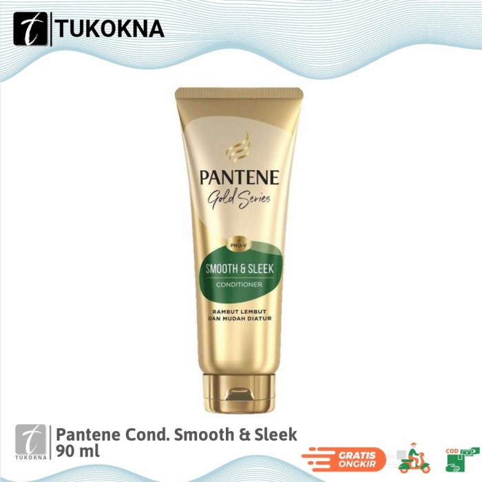 Jual Pantene Conditioner Gold Series Smooth & Sleek - 90ml | Shopee ...
