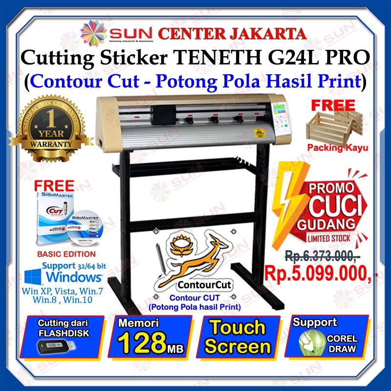 Jual Mesin Cutting Sticker TENETH TH 740 / G-24L /LU-24 AWX AutoContour ...