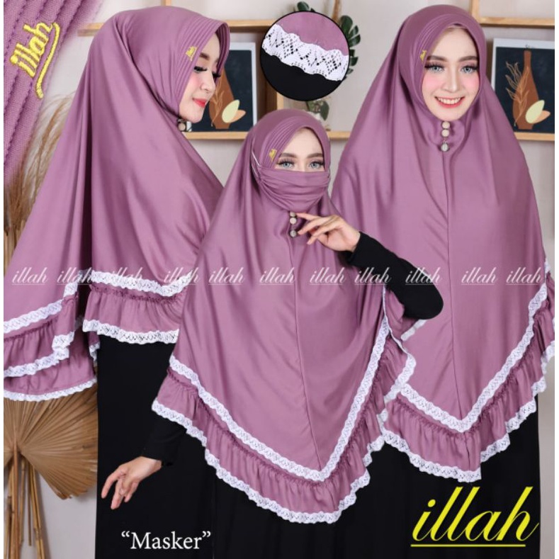 Jual JILBAB INSTAN RENDA FREE MASKER ORIGINAL ILLAH / JILBAB JUMBO ...