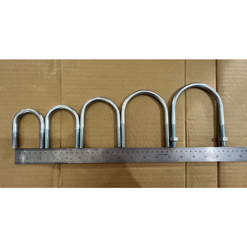 Jual Baut U (U Bolt) 3/8" (setara dengan baut m10 / kunci 14) | Shopee ...