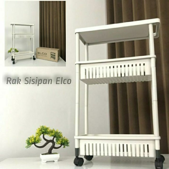 Jual Rak 3 Susun Rak Lantai Beroda Rak Penyimpanan 3 Tingkat Serbaguna ...