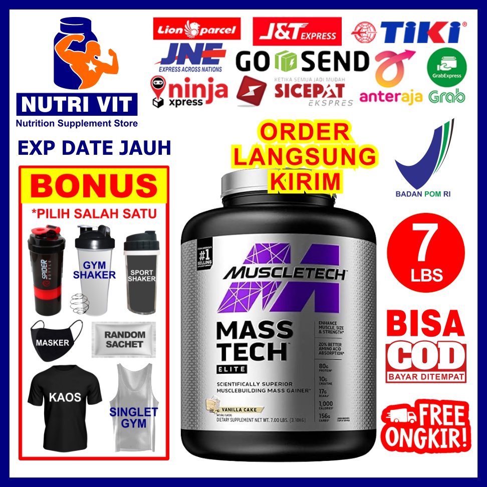 Jual Muscletech Masstech 6 Lbs ASLI ORIGINAL BPOM Masstech 6Lb Muscletech Susu Weight Gainer ...