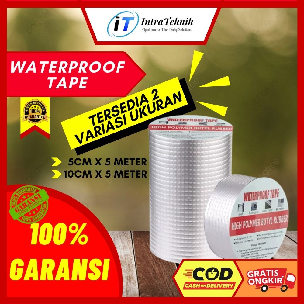 Jual Lakban Anti Bocor Aluminium Foil Waterproof Tape Perekat Anti Air Tahan Panas Untuk Tambal ...