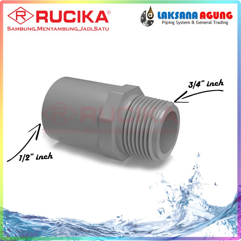 Jual Sock drat luar Rucika 3/4' drat 'x1/2'' socket AW | SDL Rucika ...