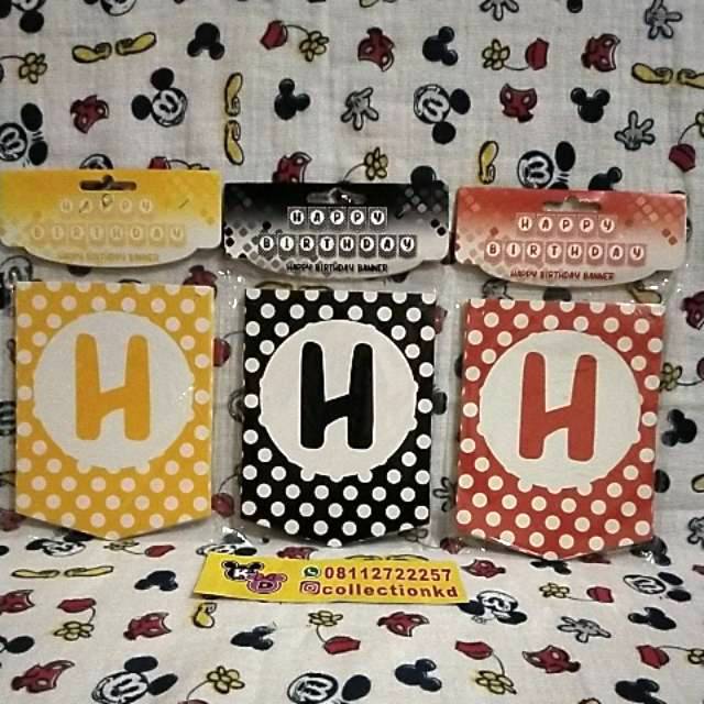 Jual Bendera HBD | Banner happy birthday | Bunting flag HBD motif ...