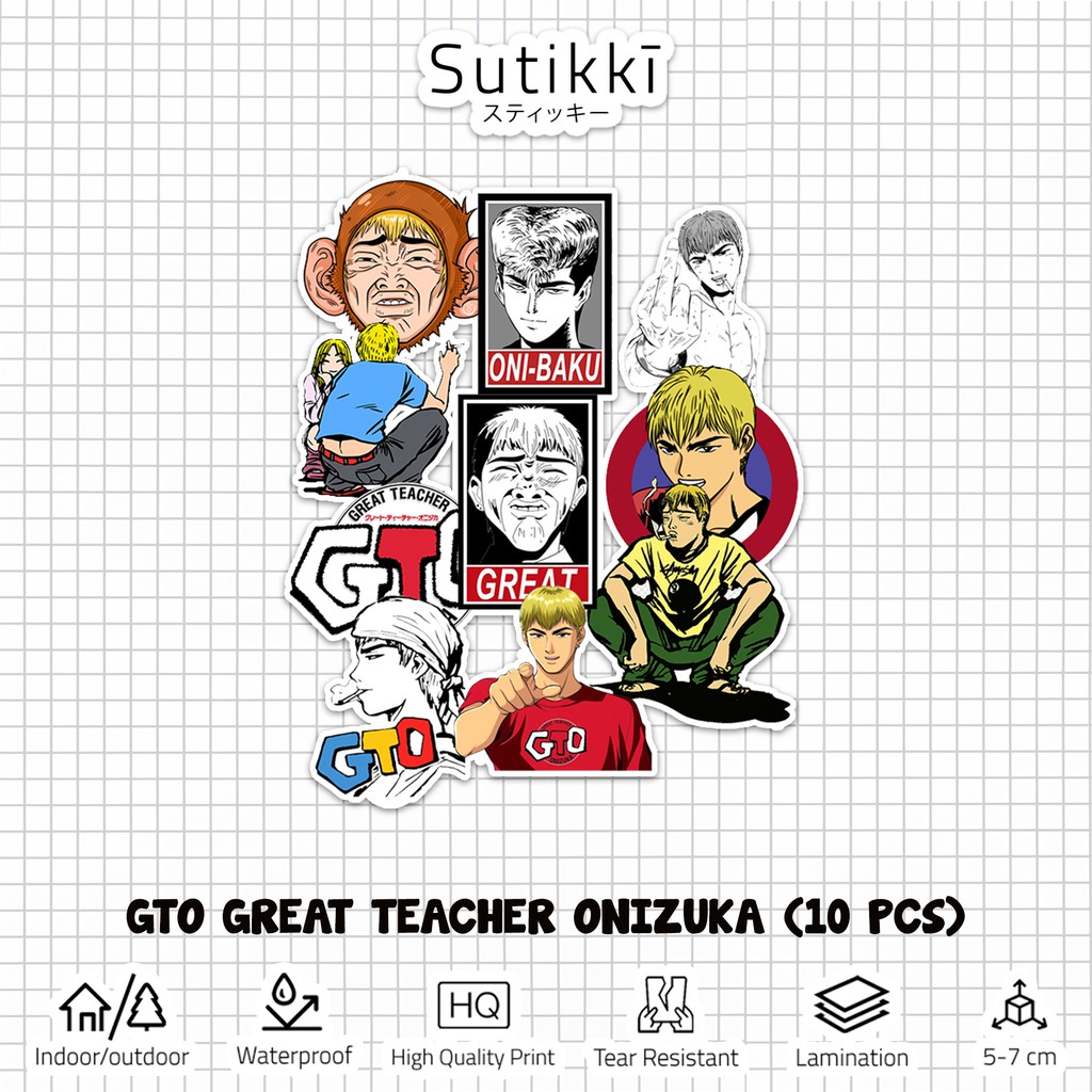Jual Sutikki | Sticker Pack GTO Great Teacher Onizuka Stiker Laptop ...