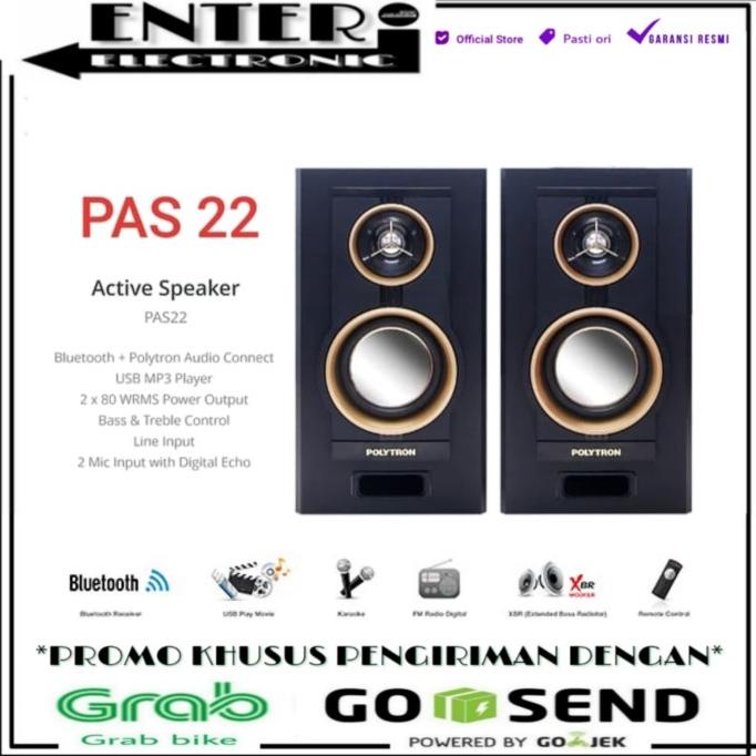 Jual POLYTRON PAS 22 GA - SPEAKER AKTIF BLUETOOTH USB RADIO KARAOKE ...