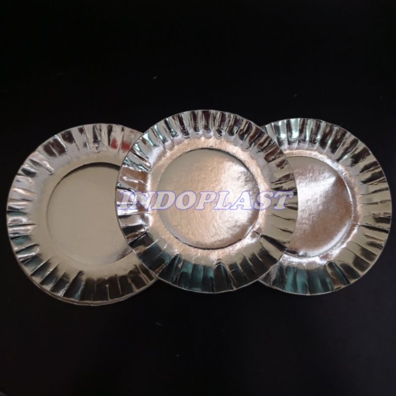 Jual Piring Kue Ulang Tahun/Piring Kertas/Piring Perak Bulat Kecil isi 10pcs | Shopee Indonesia