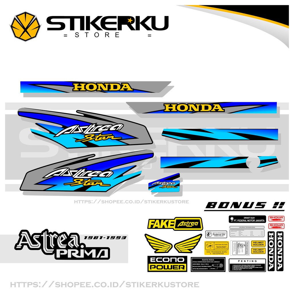 Jual STRIPING ASTREA STAR / STIKER ASTREA STAR / STICKER ASTREA STAR ...
