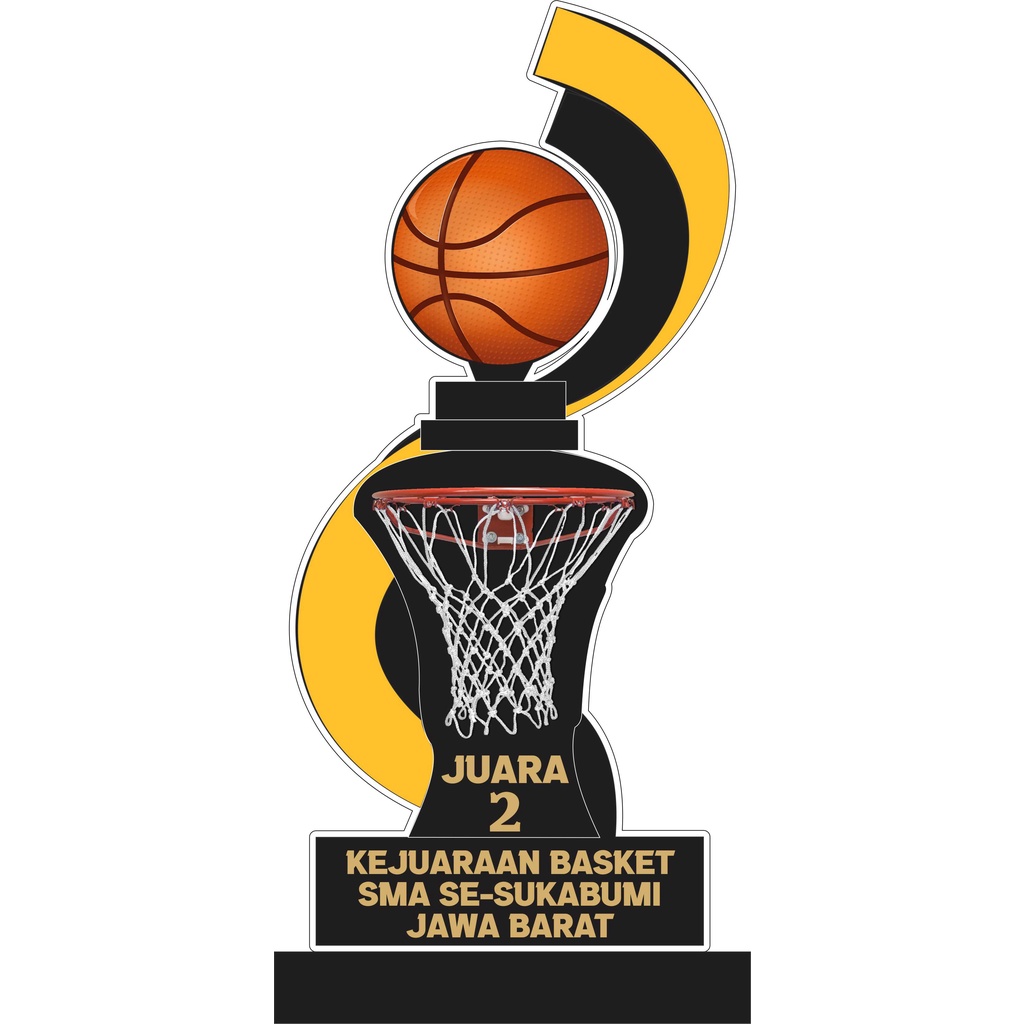 Jual Piala/Trophy/Plakat/Basket/Bahan Akrilik 3mm dan 6mm/Free Design ...