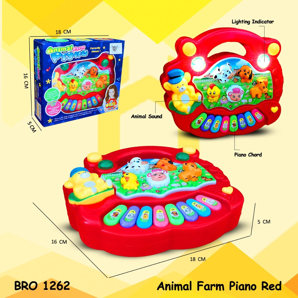 Jual BRO1262 MERAH Piano Organ Keyboard Alat Musik (Mainan Edukasi Anak ...