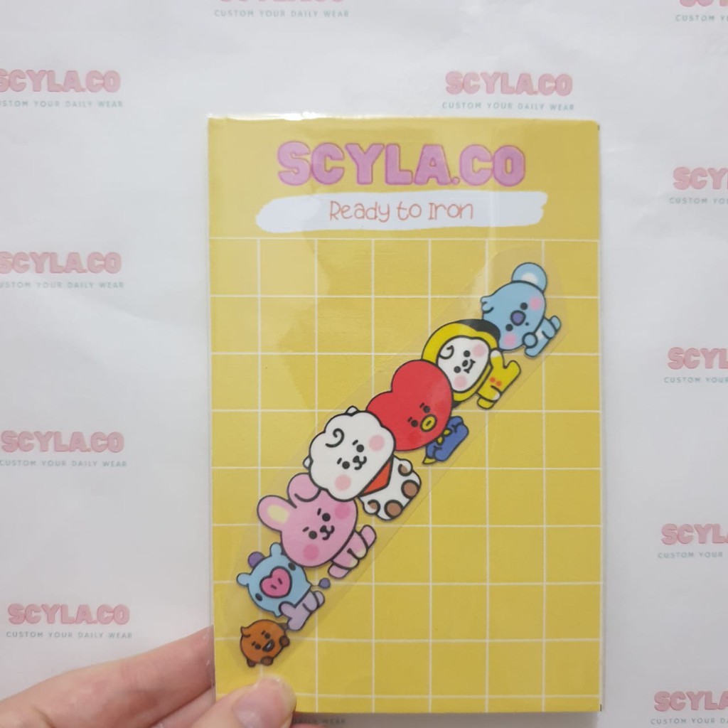 Jual READY TO Stiker Sablon IRON BTS BT21 CHIBI SABLON STRIKA DIY ...