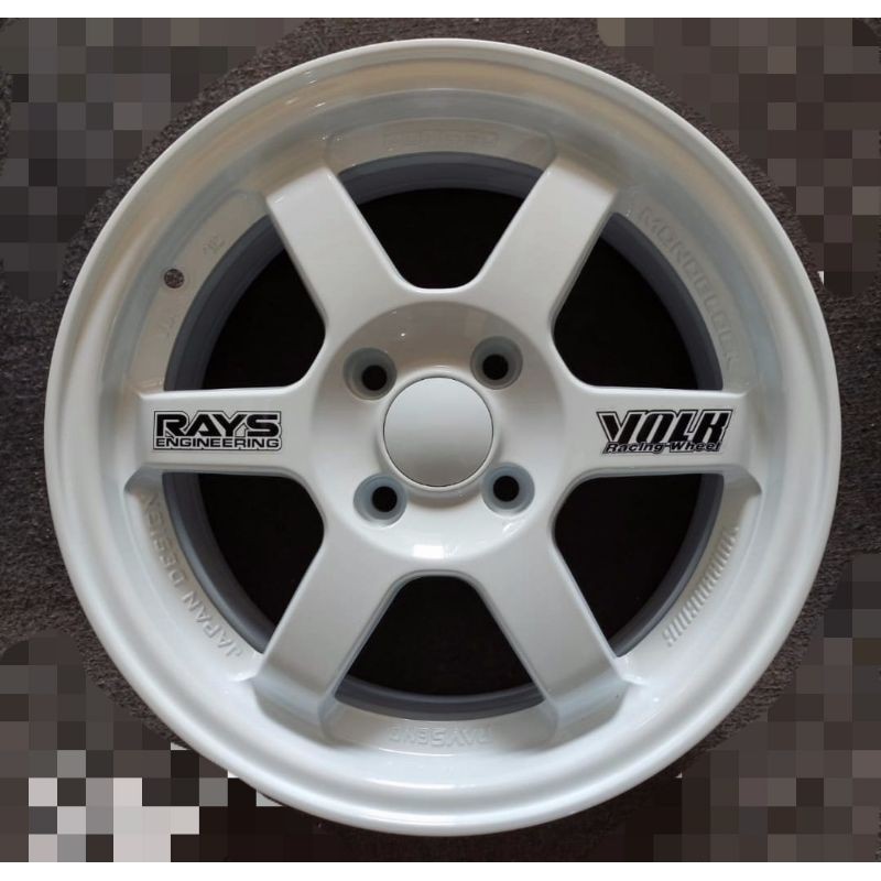 Jual velg volk rays te37 r16 putih plus ongkir jawa dan jabodetabek | Shopee Indonesia