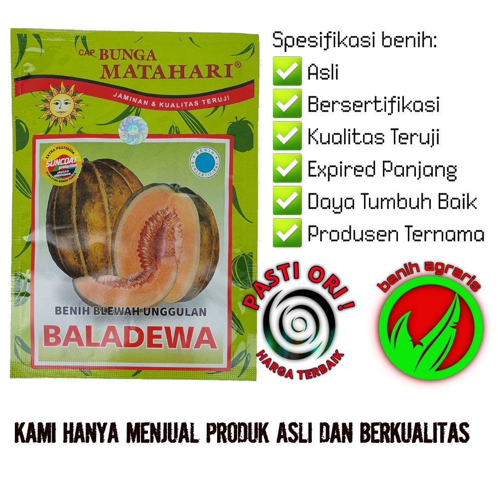 Jual Benih Blewah Baladewa 20 gr Cap Bunga Matahari | Shopee Indonesia