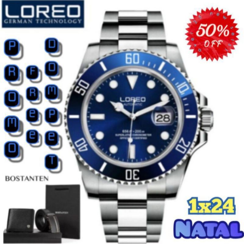 Jual Paket Akhir tahun Loreo Automatic Dive 200M Sea-gull ST16 movent ...