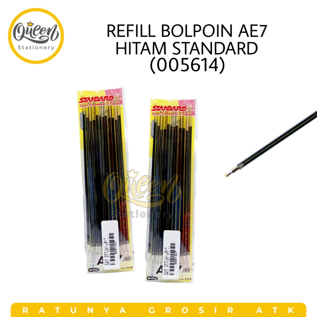 Jual 1 PAK (12 PCS) REFILL BALLPOINT AE7 STANDARD / ISI PULPEN / REFILL ...
