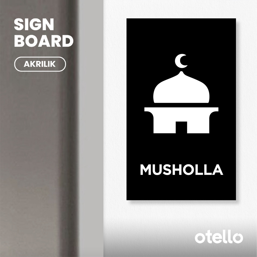 Jual Tulisan Musholla Sign Board Akrilik Print Signage Acrylic Petunjuk ...