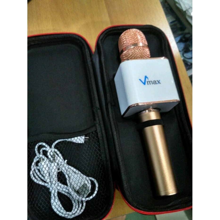 Jual Mic Q7 Vi Max Wireless Microphone and Hifi Speaker Karaoke Smule ...