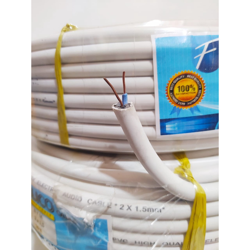 Jual meteran kabel nym kawat 2x1.5 dan 2x2.5 kabel kawat isi 2 | Shopee ...