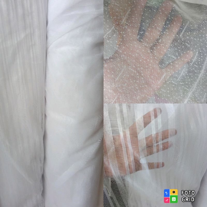 Jual Bahan vitrase lokal kain vitrase gerimis dan salur lebar kain 3 ...