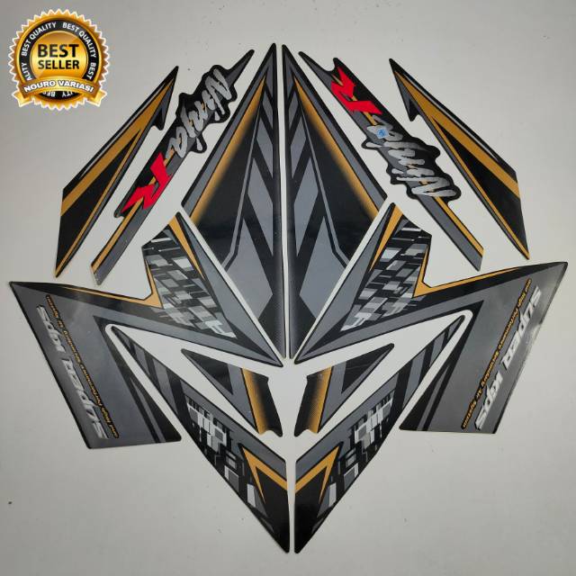 Jual striping kawasaki ninja r 2014 hitam se stiker list body motor ...