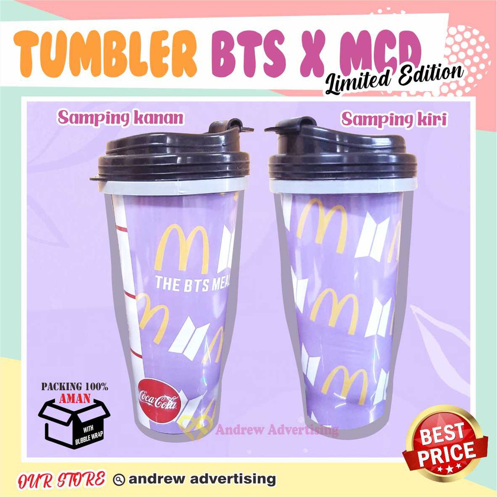 Jual Tumbler Botol Minum MCD x BTS Limited Edition | Shopee Indonesia