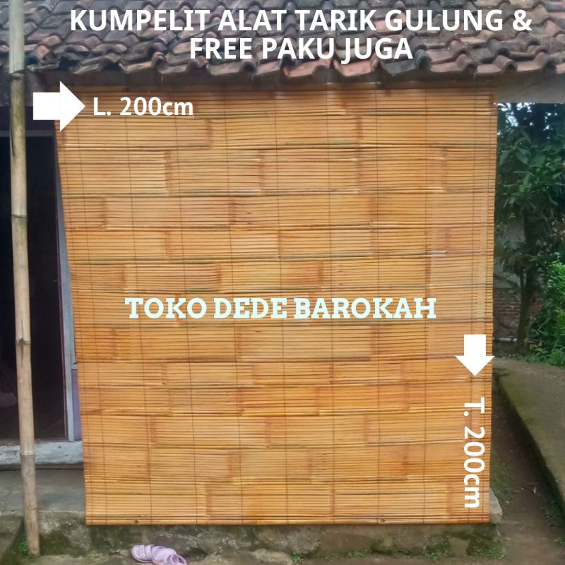 Jual Tirai bambu vernis & pliture size 2x2 meter | Shopee Indonesia