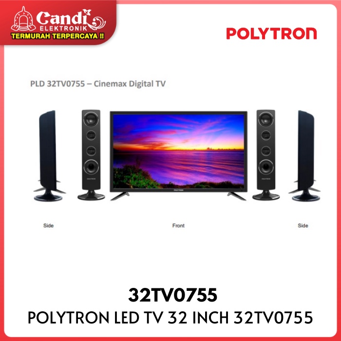 Jual POLYTRON LED TV 32 Inch 32TV0755 Digital TV DVB-T2 | Shopee Indonesia