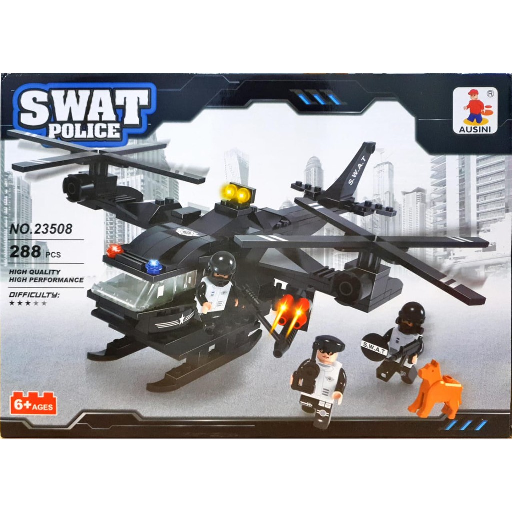 Jual Lego Bricks SWAT Police Tentara Helikopter / 288 Pcs | Shopee ...