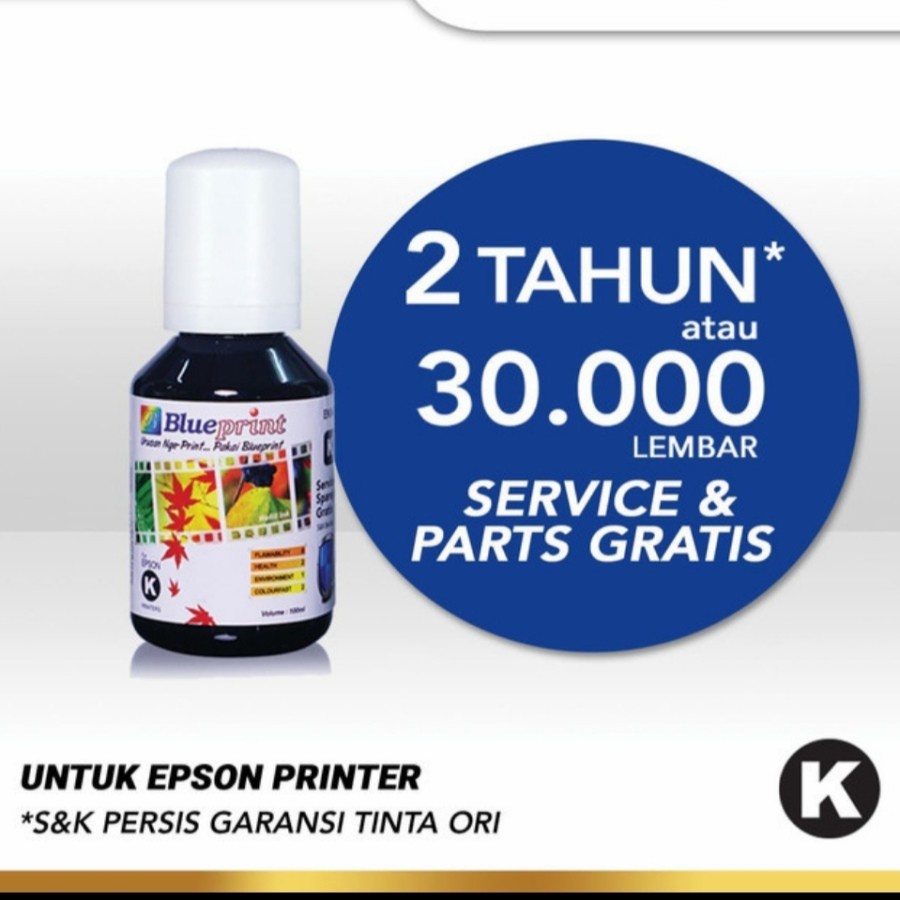 Jual BLACK 100ml Epson 003 BLUEPRINT BK HITAM Tinta Botol ORIGINAL 100% ...