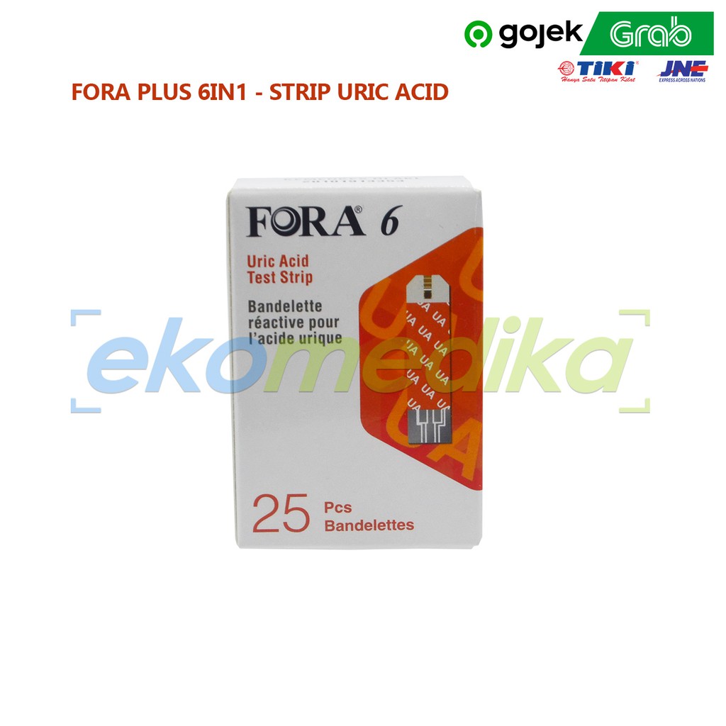 Jual Strip Asam Urat Fora 6 Plus / Strip Uric Acid UA Test Strip Box ...