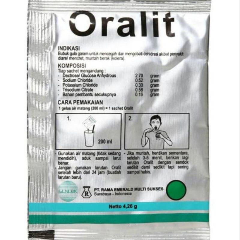 Jual Oralit 1 Sachet / Mencret dan Cairan Tubuh | Shopee Indonesia