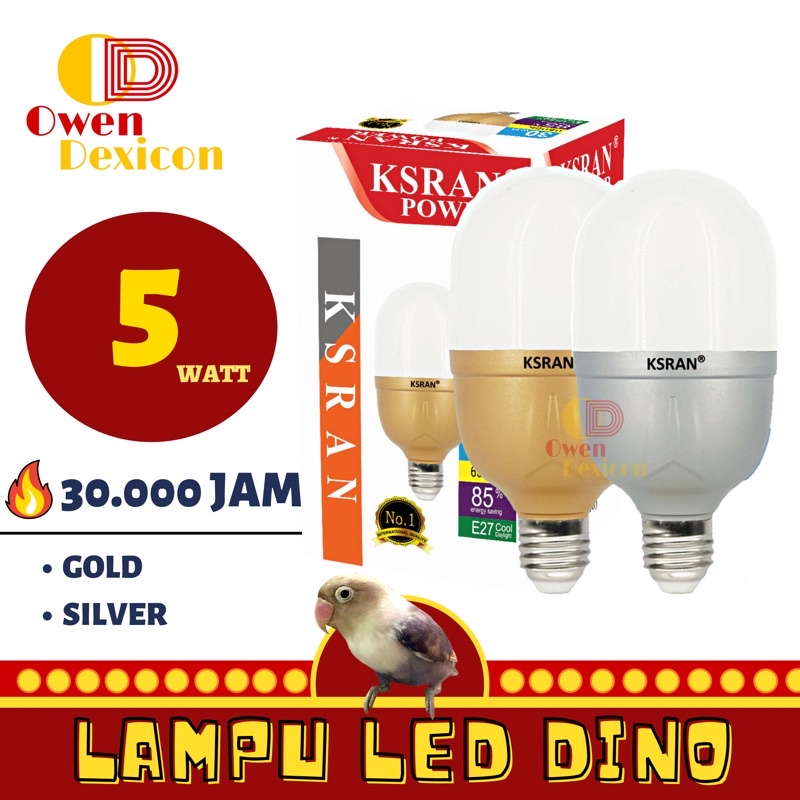 Jual Lampu Led 5w KSRAN POWER DINO Jumbo / Led Kapsul Bohlam Bulb 5 ...