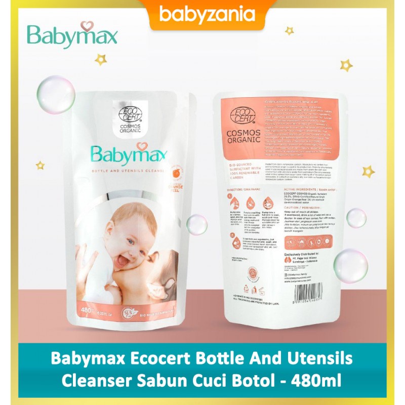 Jual Babymax Ecocert Bottle Utensils Cleanser Sabun Botol Bayi - 480 ml ...